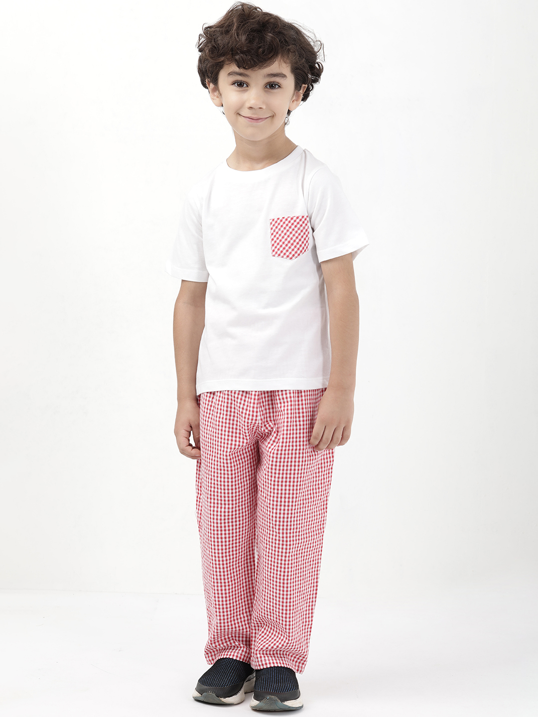 Buy Comfy Cotton Red Check Night Suit Online – Budding Bees