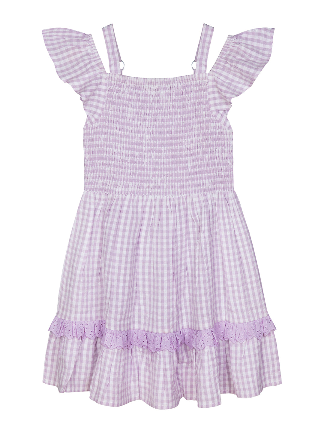 Sweet Lavender Checkered Dress – Budding Bees
